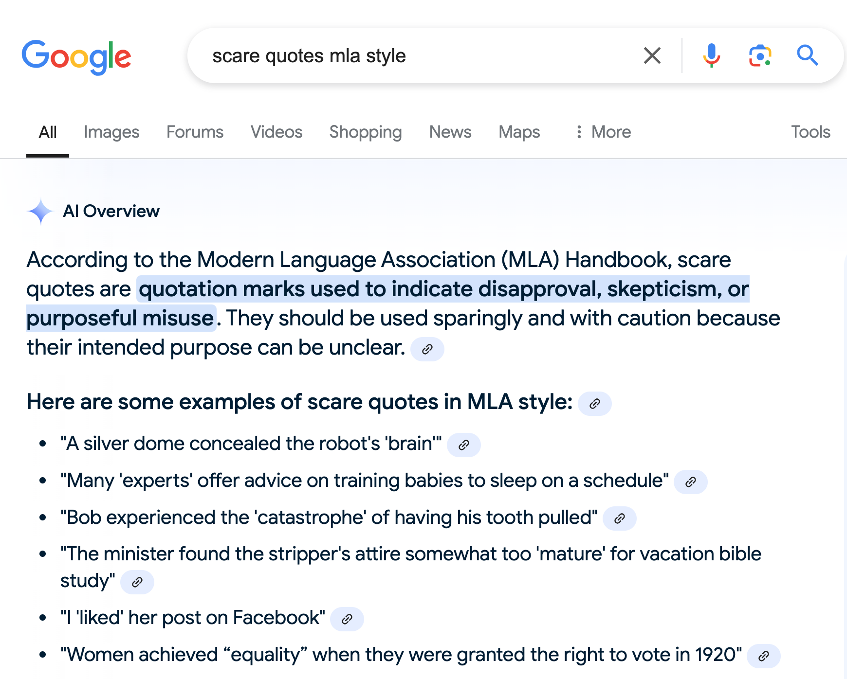 Should I cite a summary generated by Google's AI Overviews feature like ...